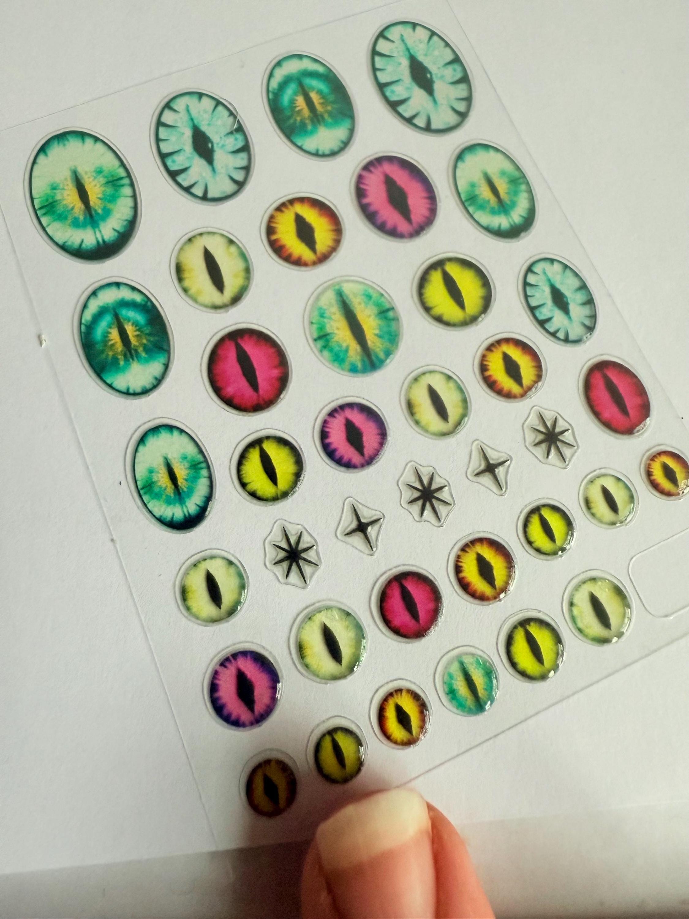 Eye Pupil Tiny Stickers , Snake Eye Sticker Sheet, Cat Eye Stickers ...