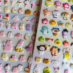 Kawaii Animal Puffy Stickers - One Sheet. Squishy and Sweet! - Etsy