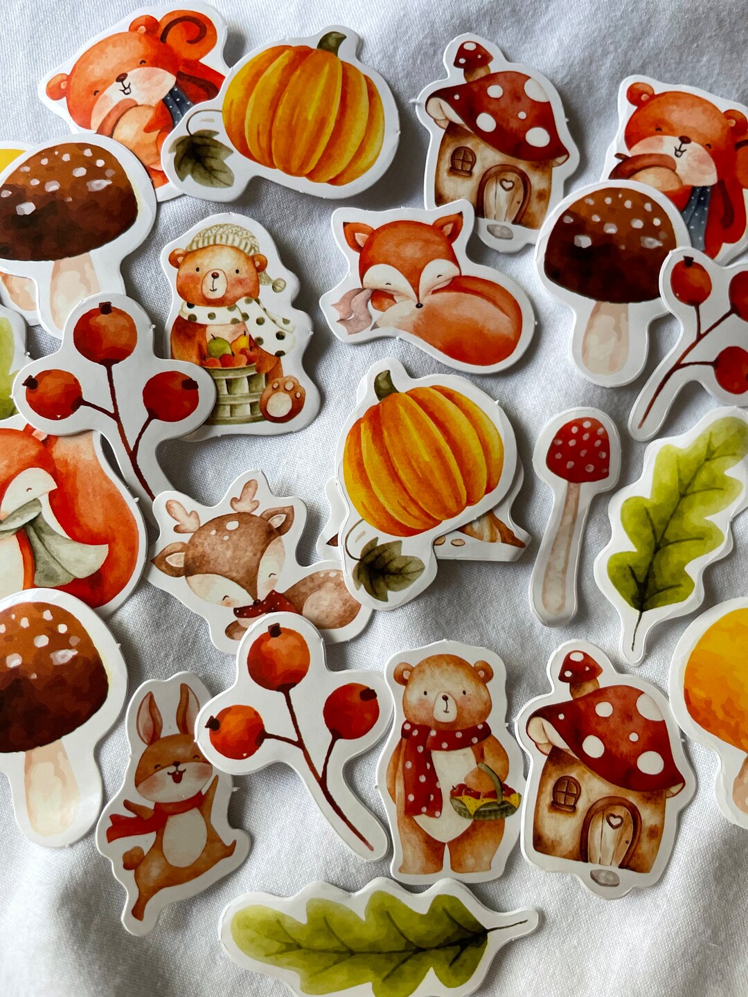 10 Autumn Woodland Animal Stickers. Forest Planner Stickers. Bear ...
