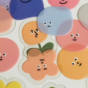 10 Hu Hu Happy Positivity Stickers - Cute Set of Dot Stickers, Kawaii ...