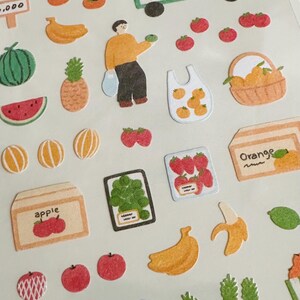 NEW Suatelier Fruit Shop Sticker Sheet Themed Stickers | Fruit Stickers ...