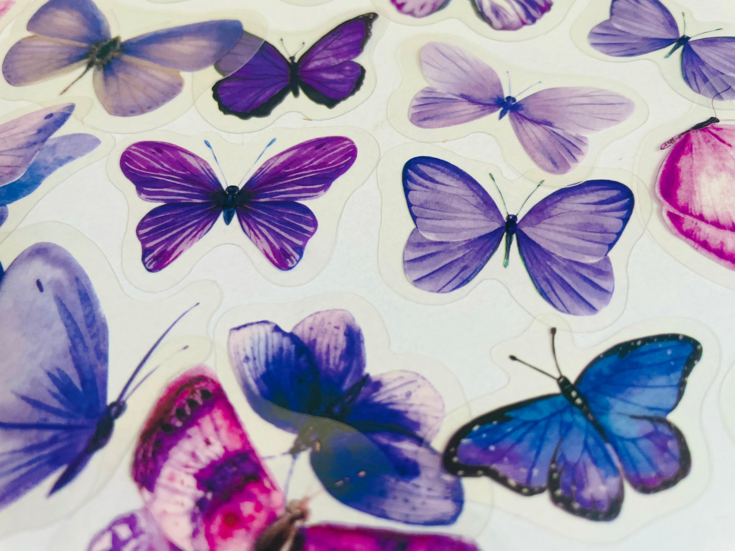 Butterfly Sticker Set Purple Pack of 10 Stickers. - Etsy