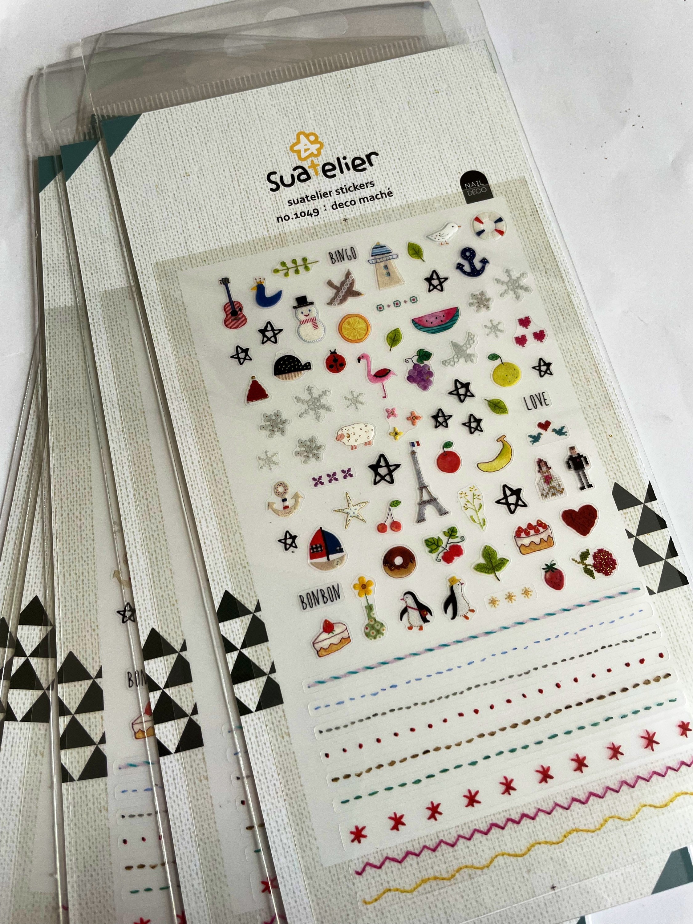 Sheets of Mini Stickers Cute Set Tiny Stickers Nails - Etsy