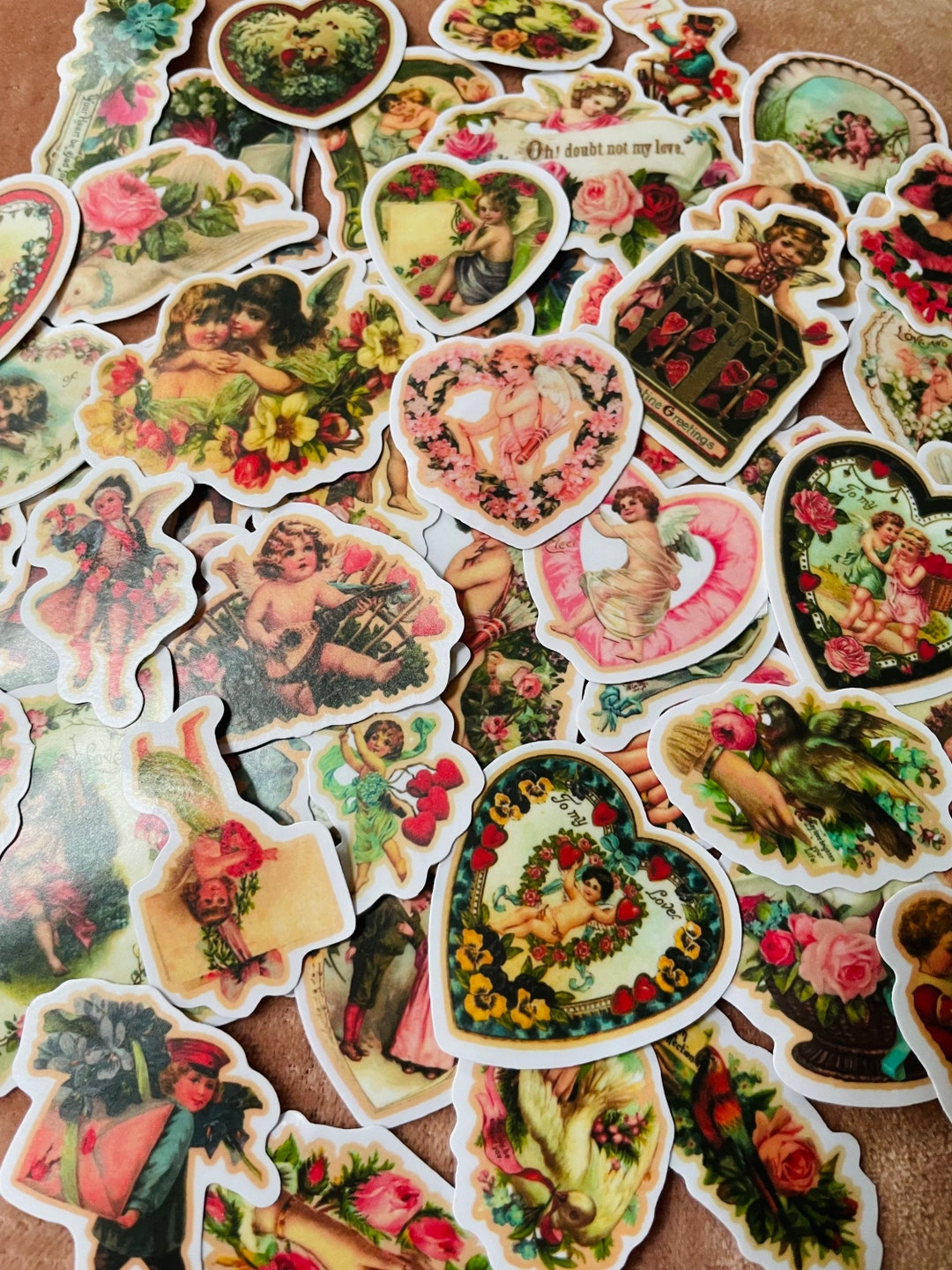 Cute Cupid Vintage Cherub Kewpie Child Stickers / Baby / Cute Vintage ...