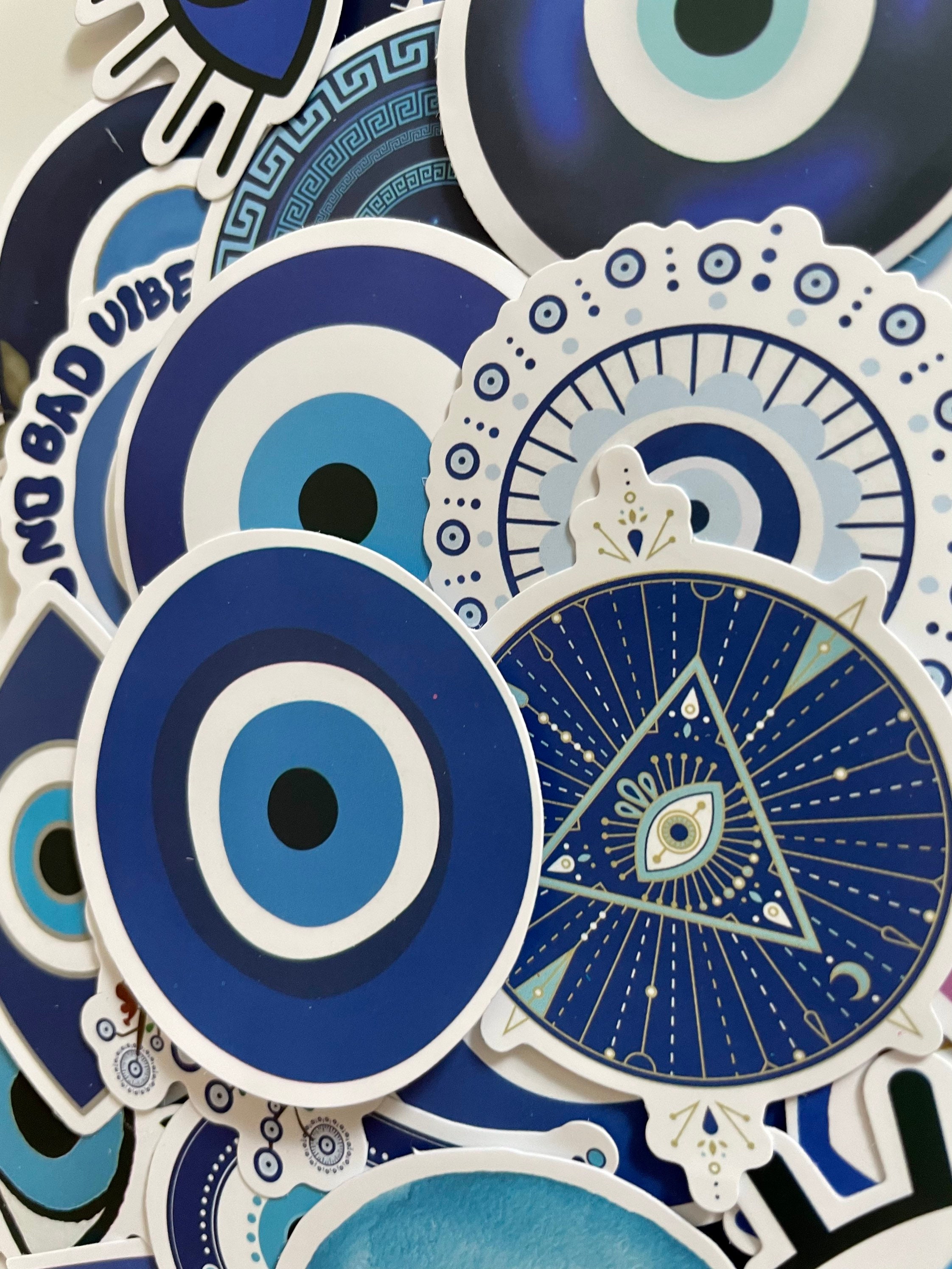 Sets of Greek Eye, All Seeing Eye, Geek Blue Eye / Stickers. Large ...