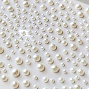 Pearl Craft Stickers /sticky Pearl Nail Decorations/ Wedding Card ...