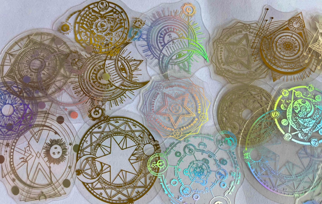 Gold and Silver Small Moon Stickers/ Star / Celestial / Holographic ...
