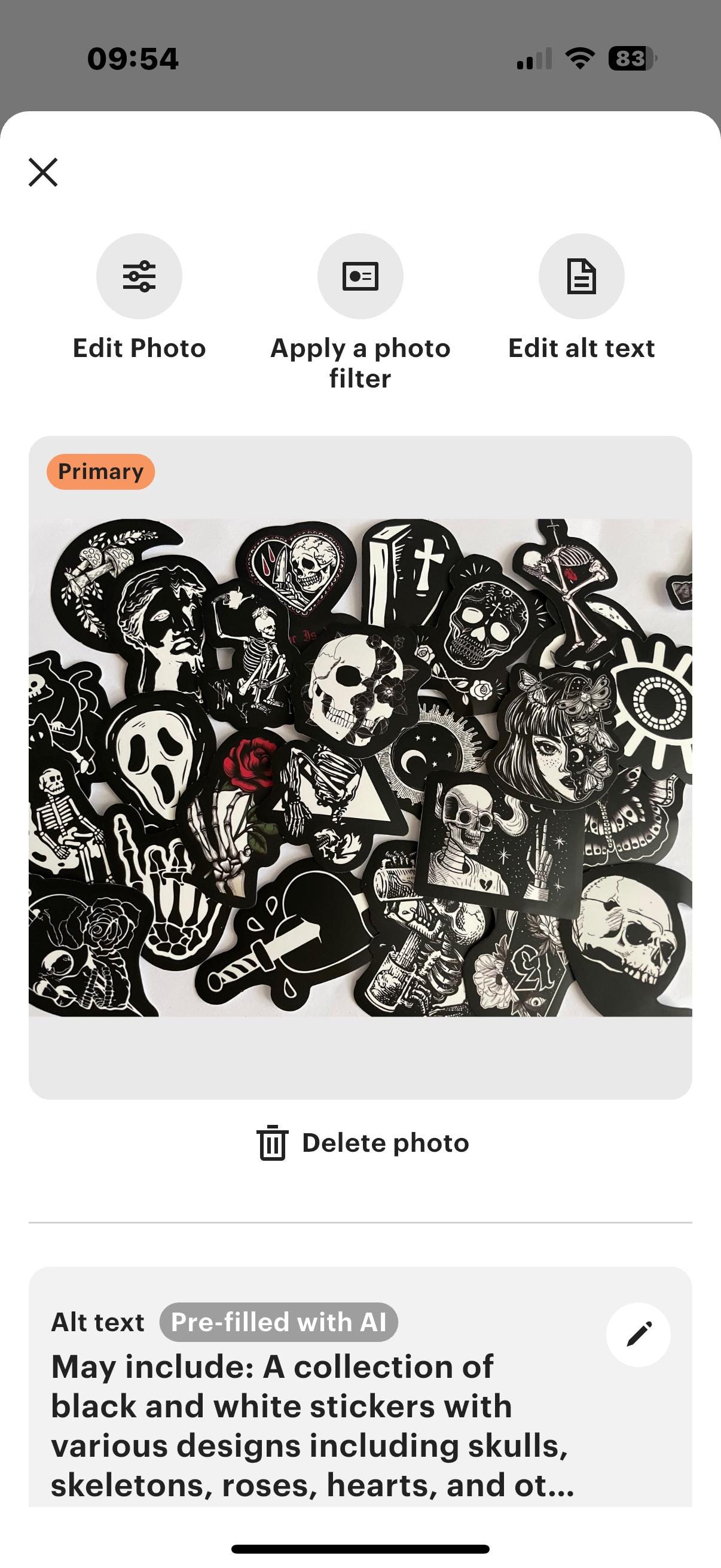 Gothic Sticker Set / Skull Sticker Set / Witch / Coffin / Black Magic ...