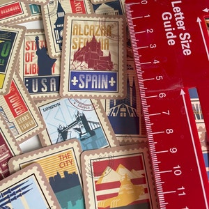 Vintage European Cities Stickers, Retro Historic Landmarks Planner ...