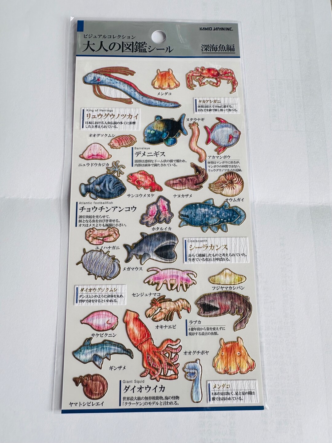 Set of Sealife Fish Stickers, Sea Life, Coral Reef Fish Marine Stickers ...