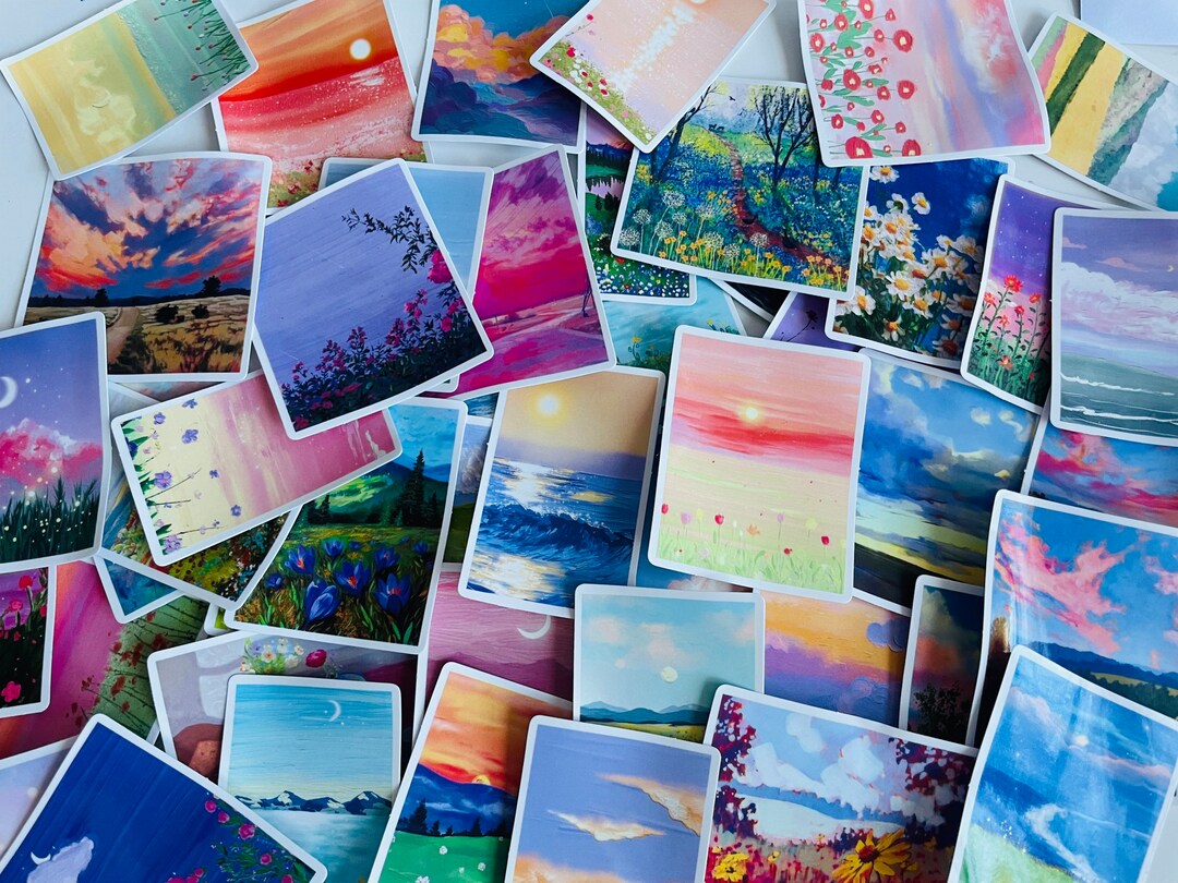 Landscape Sticker Sets - Pink Romantic Series - Colour Choice - 10 Mix ...