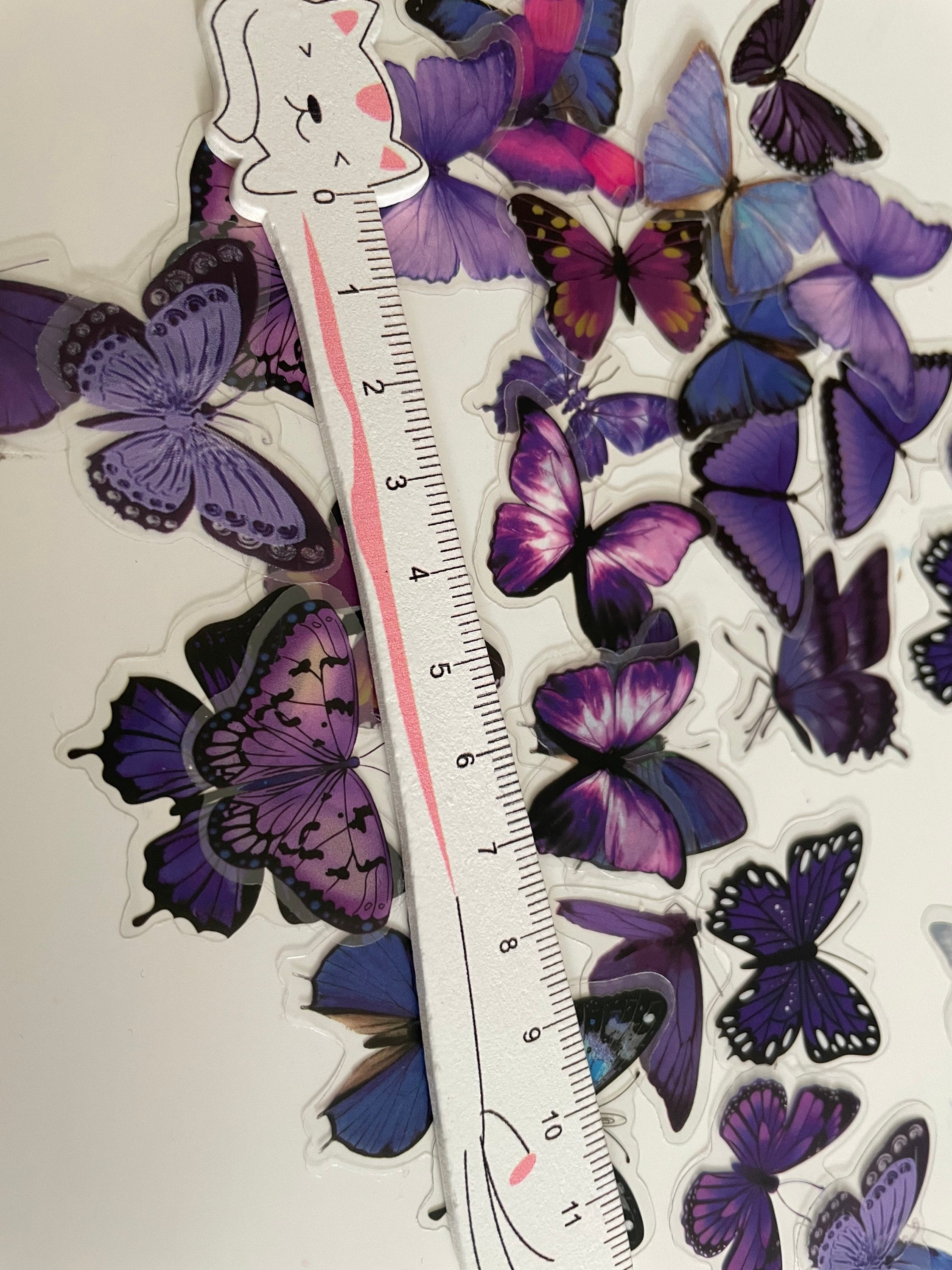 Butterfly Sticker Set Purple Pack of 10 Stickers. - Etsy
