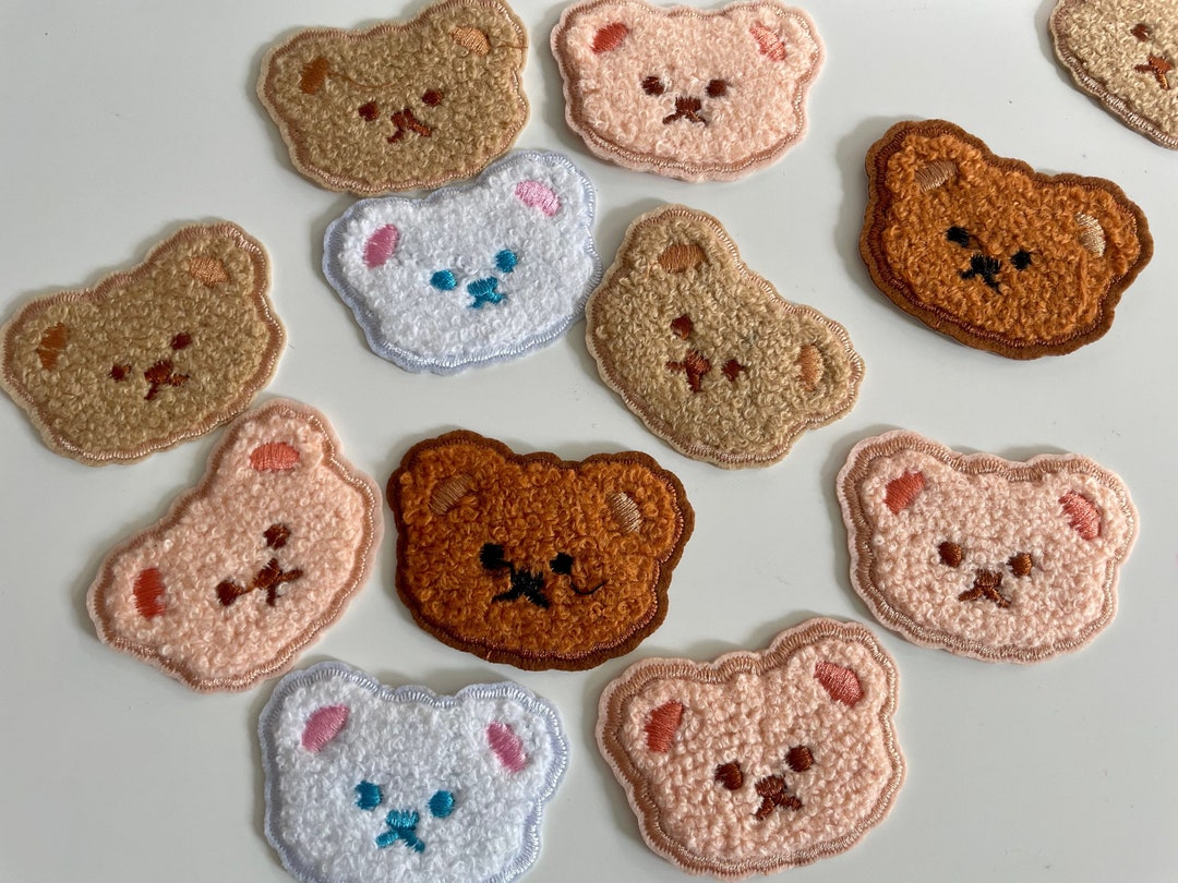 Fabric Teddy Bear Stickers, Bear Sticker, Sticky 3D Stickers. Cute ...