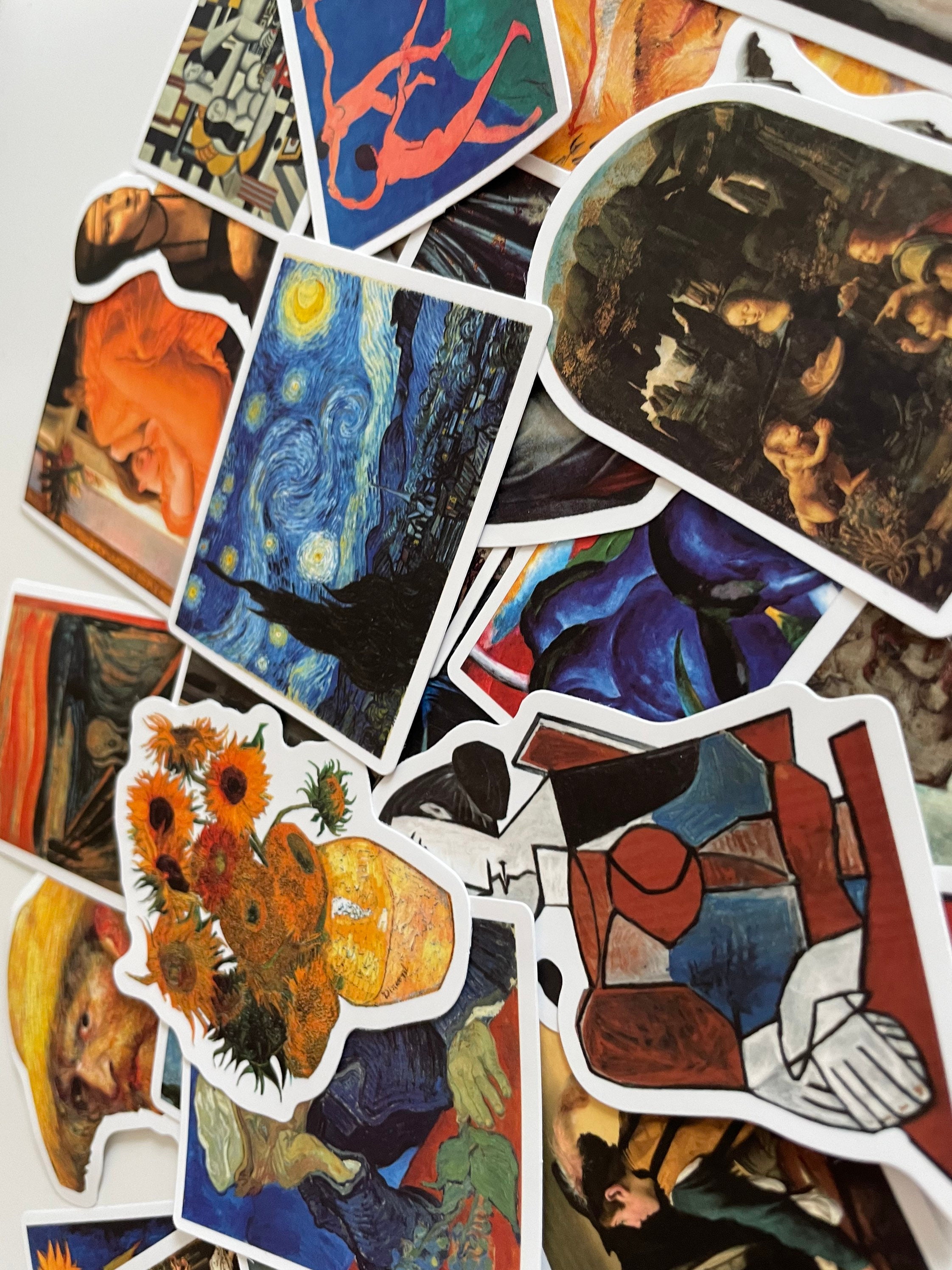 Art Vinyl Mixed Art Stickers Pack | Painting Stickers | Drawing ...