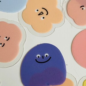 10 Hu Hu Happy Positivity Stickers - Cute Set of Dot Stickers, Kawaii ...