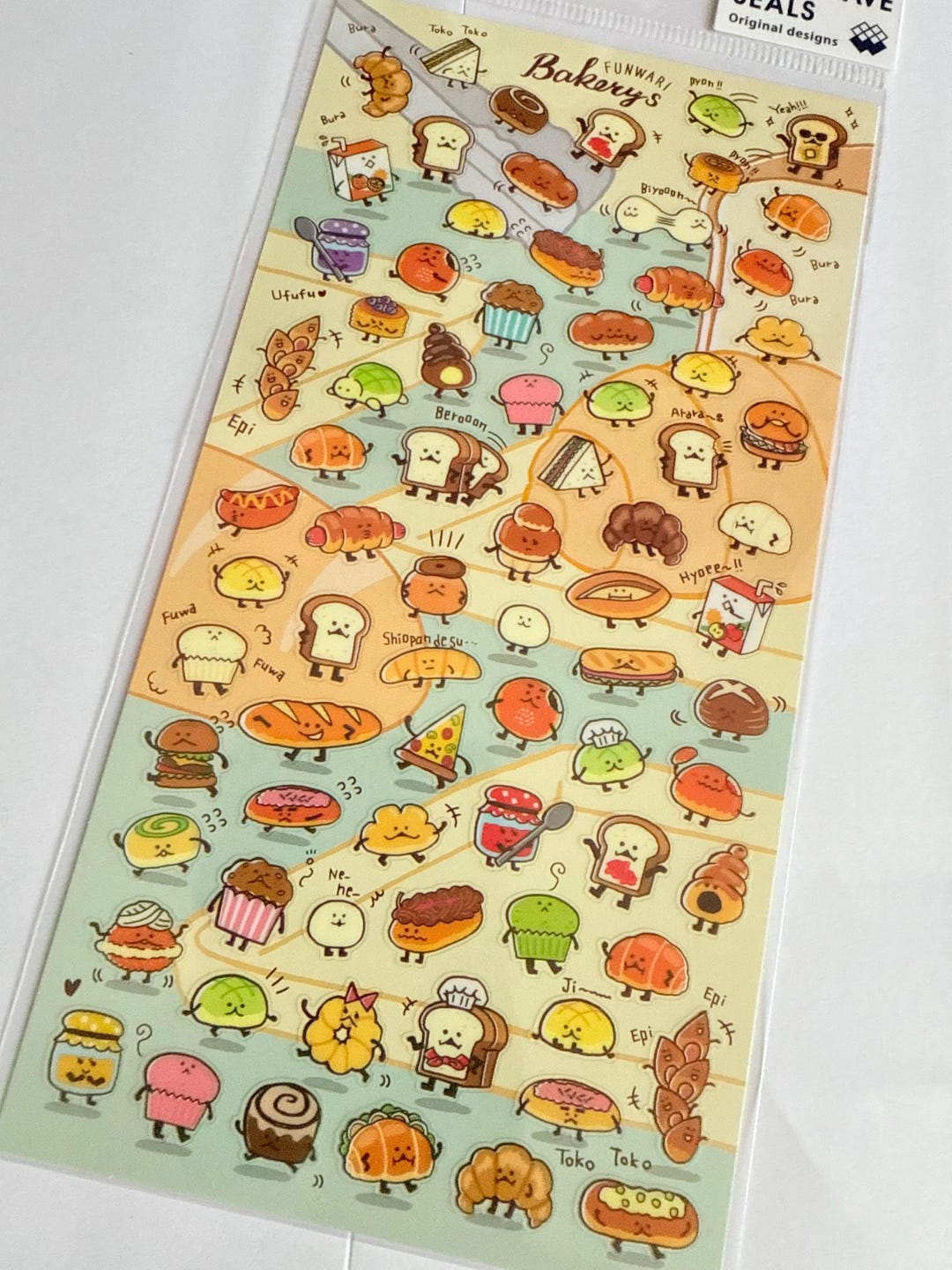 Kawaii Cute Bread Character Stickers, Happy Stickers | Bakery Stickers ...