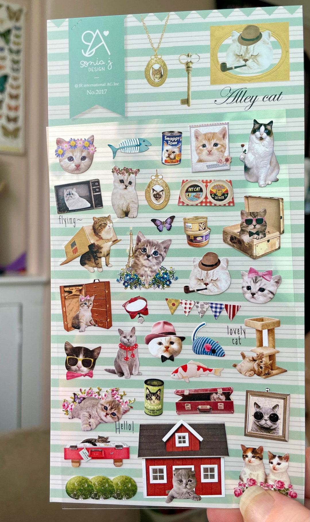 Sonia Daily “alley Cat” Sticker Sheet Cute Cat / Kitty Sticker Set ...