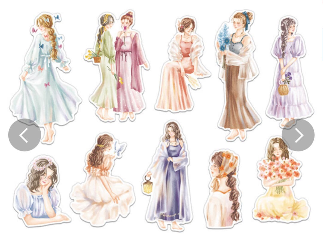 Mindwave Vintage Fashion / Anime Girl Stickers/ Vintage Woman ...