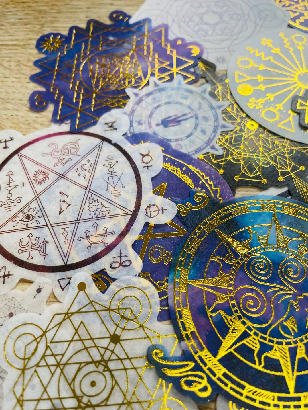 Sets of Golden Moon/ Star / Celestial / Holographic Golden Moon ...