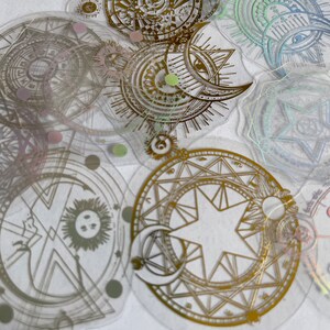 Gold and Silver Small Moon Stickers/ Star / Celestial / Holographic ...