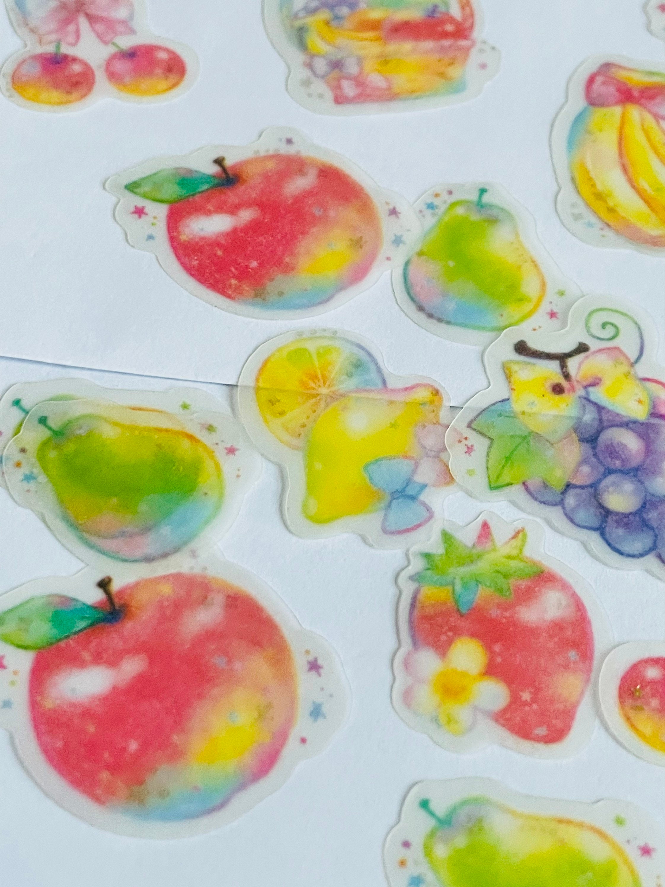 Fruits Sticker Set Berry Stickers Banana Stickers - Etsy