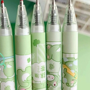 Kawaii Frog Pen Green Frog Pen Kawaii Kitsch 0.5mm Black Gel - Etsy UK