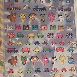 Kawaii Animal Puffy Stickers One Sheet. Squishy and Sweet - Etsy