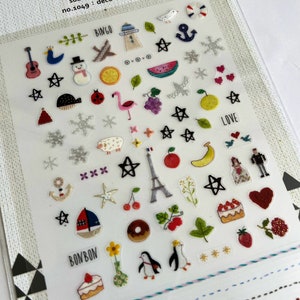 Sheets of Mini Stickers - Cute Set - Tiny Stickers - Nails - Mobile ...