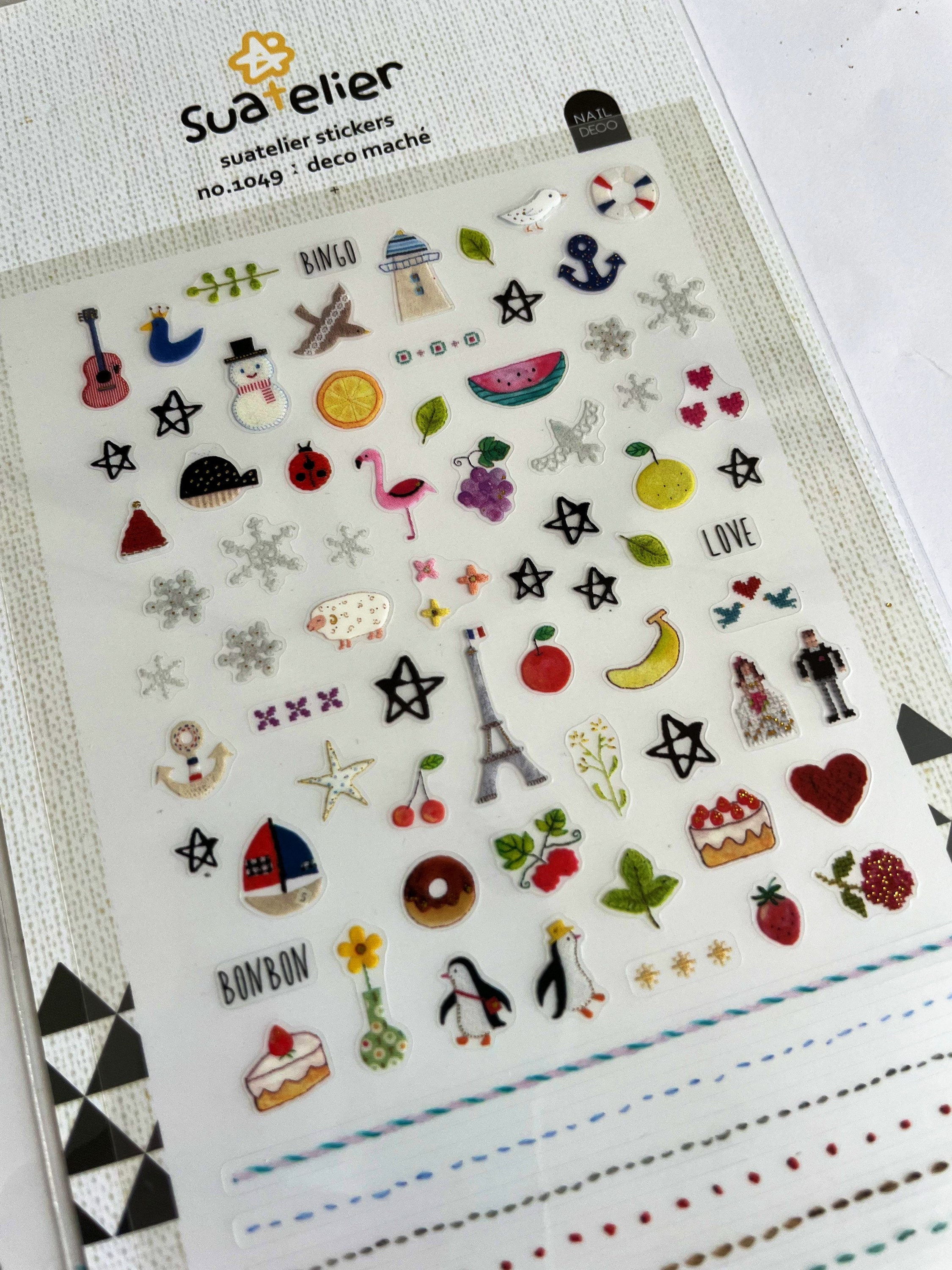 Sheets of Mini Stickers Cute Set Tiny Stickers Nails - Etsy