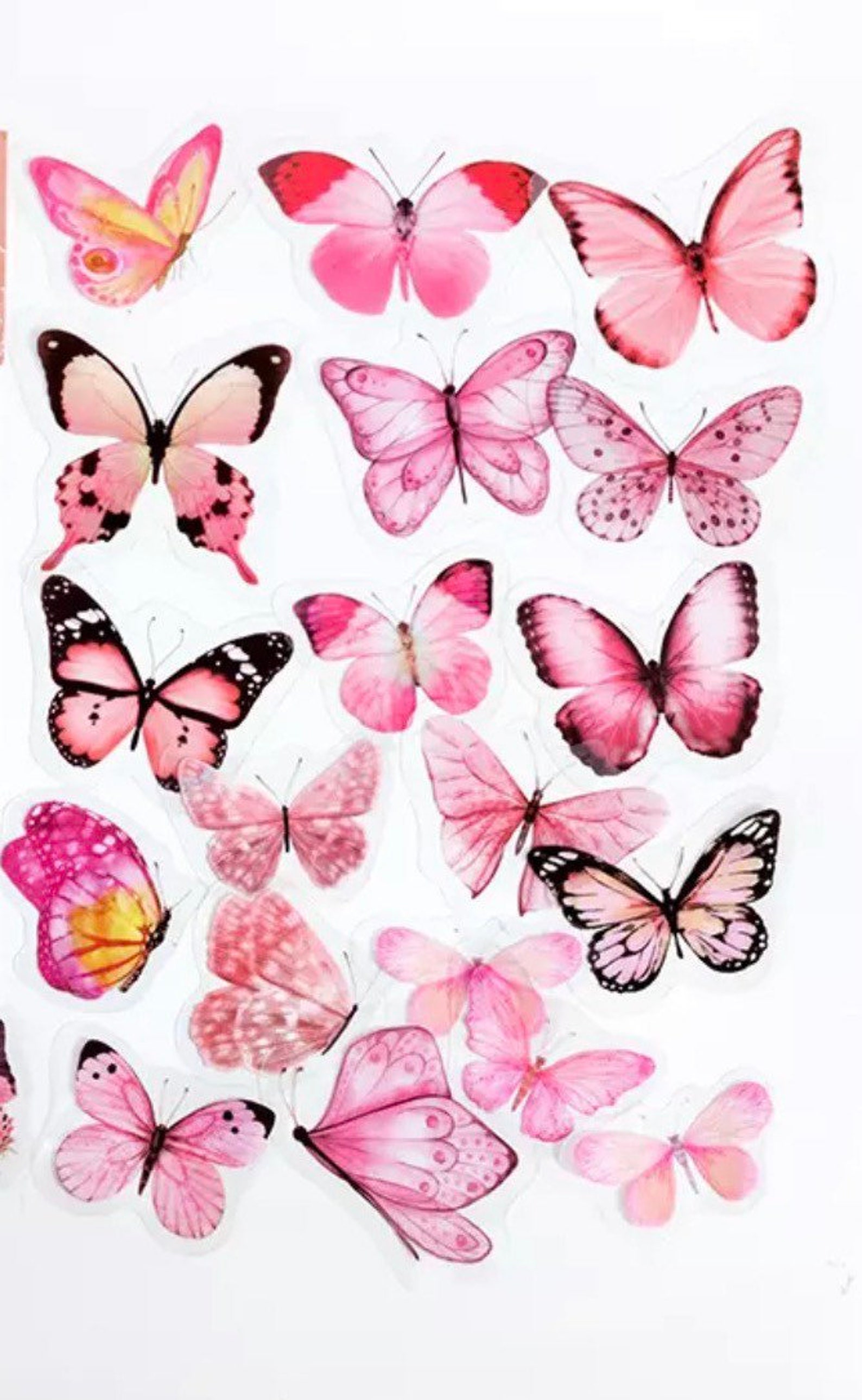 Yellow Butterfly Sticker Set Watercolour Insect Stickers - Etsy