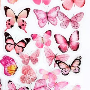 Pastel Butterfly Sticker Set, Watercolour Insect Stickers, Butterflies ...