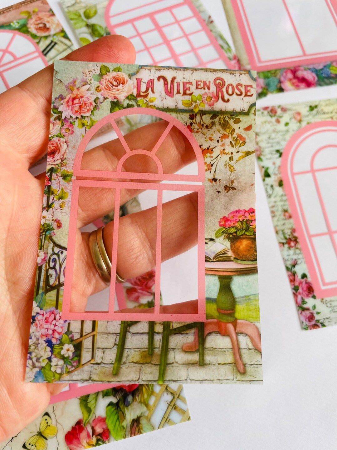 Vinyl Stickers Fairy Garden | Window | Floral Garden Paper | BUJO ...