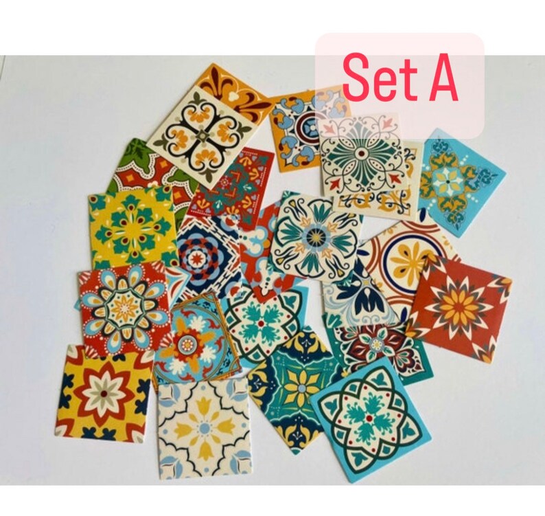 Set of 10 Moroccan Mediterranean Tiles Stickers. Cute Stickers - Etsy