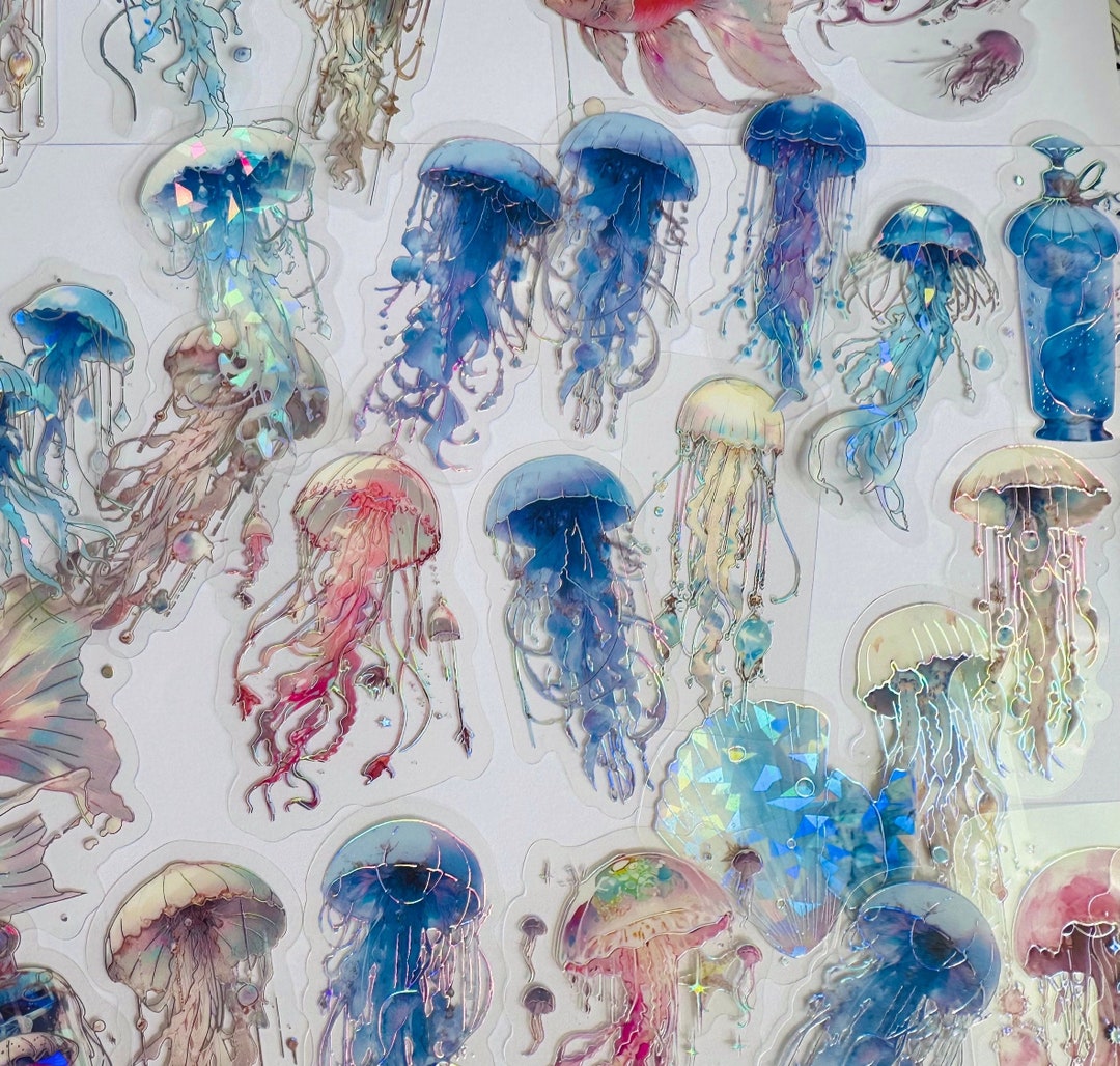 Set of Tropical Fish Stickers, Sea Life, Coral Reef Fish Marine ...