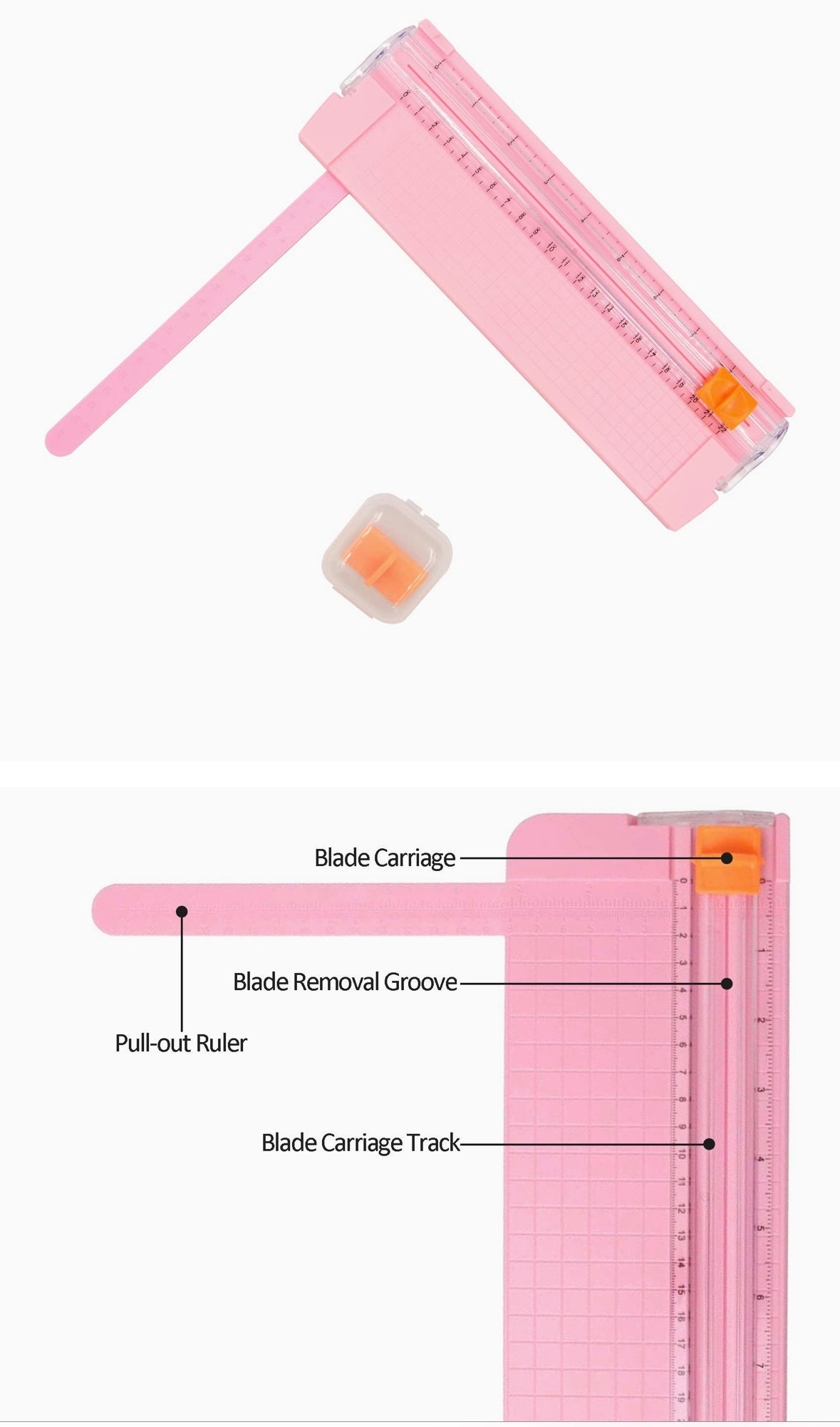 Mini Paper Cutter, Portable Cutter Trimmer A4 A5 Craft Guillotine Paper ...