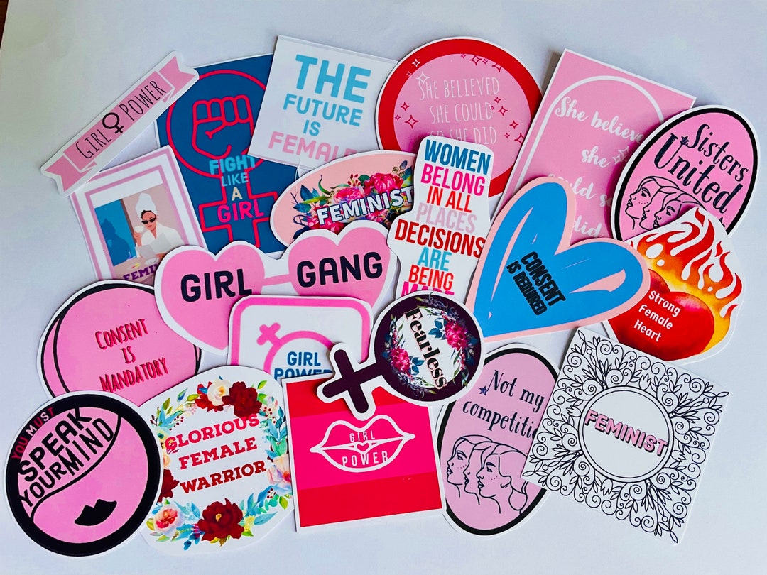 Feminism Stickers, Pro Female, Girl Power, Large Vinyl Stickers, Laptop ...