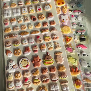 Kawaii Animal Puffy Stickers - One Sheet. Squishy and Sweet! - Etsy