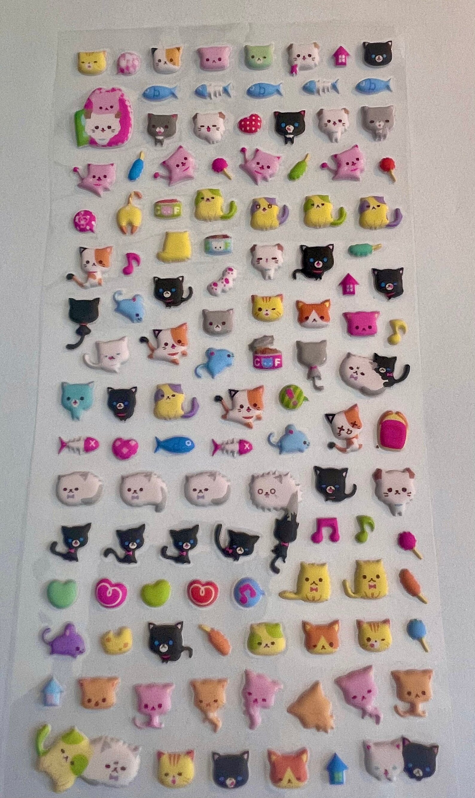 Kawaii Animal Puffy Stickers One Sheet. Squishy and Sweet - Etsy