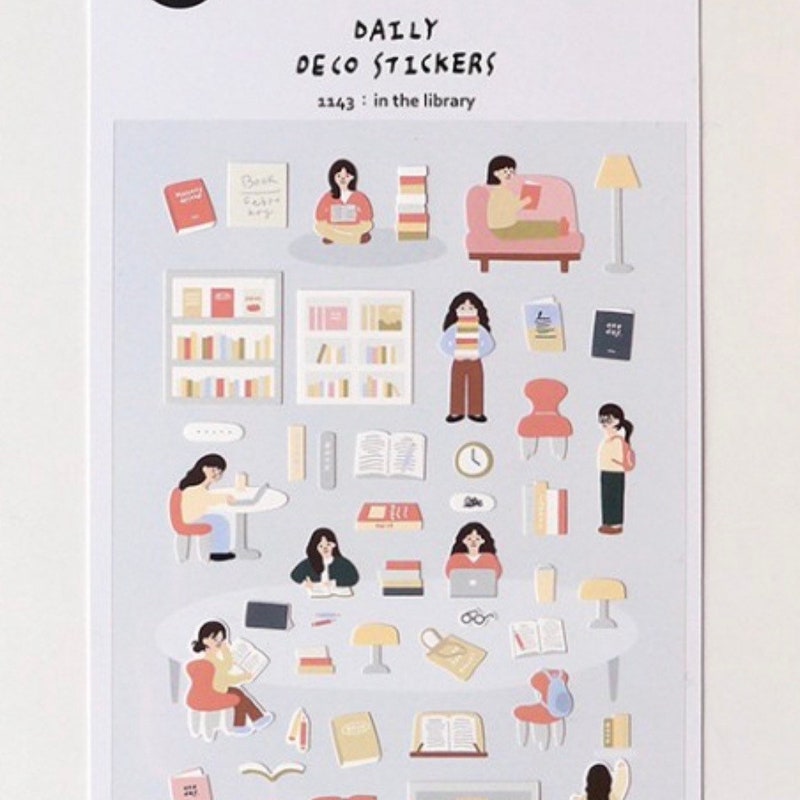 Study Library Stickers - Etsy UK