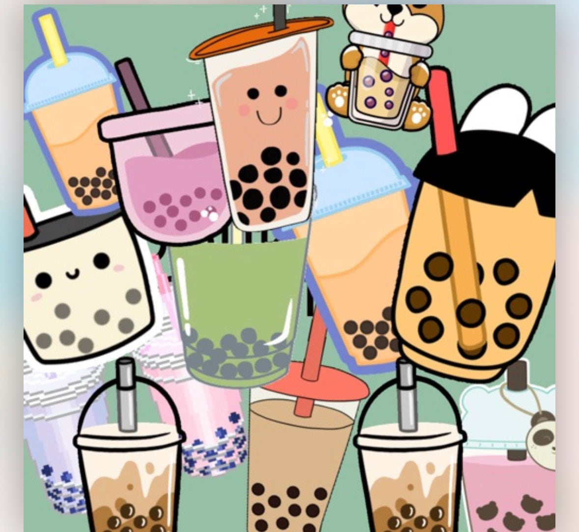Kawaii Boba | Boba Stickers | Milk Tea | Japanese Tea | Kawaii Stickers ...