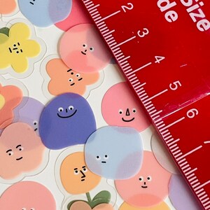 10 Hu Hu Happy Positivity Stickers - Cute Set of Dot Stickers, Kawaii ...