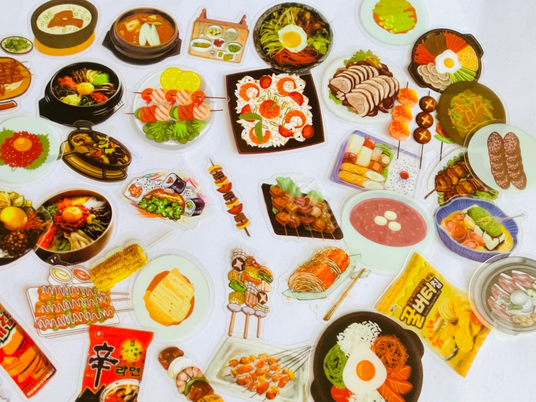 10 International Food Sticker Set | Sushi | Ramen | Avocado | Buddha ...