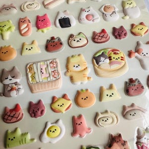 Kawaii Animal Puffy Stickers - One Sheet. Squishy and Sweet! - Etsy