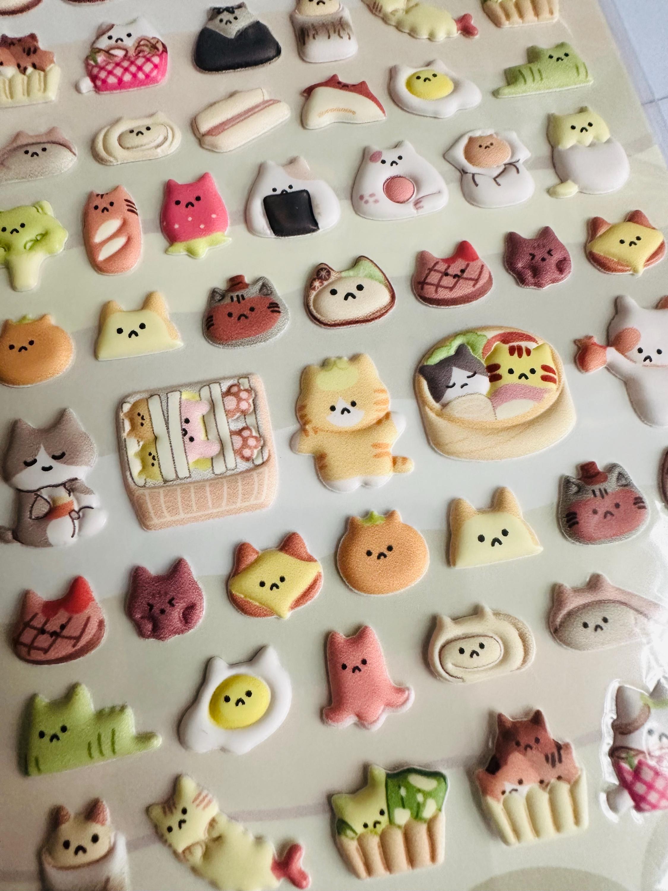 Kawaii Animal Puffy Stickers - One Sheet. Squishy and Sweet! - Etsy
