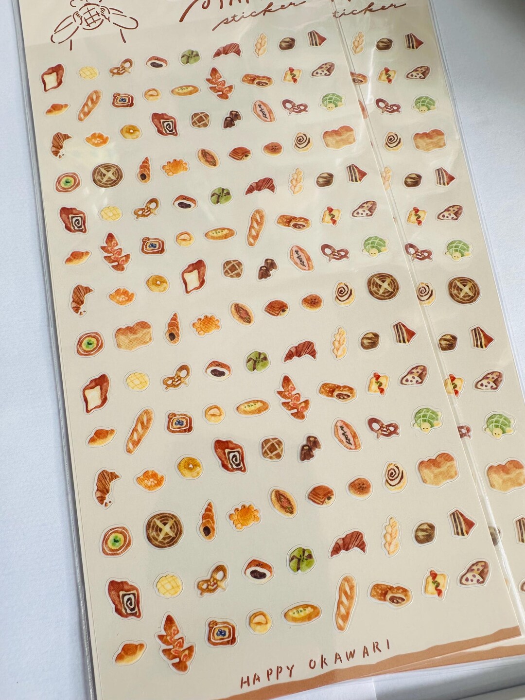 NEW Bakery Stickers/ Retro Food/ Cookie / Cinnamon Bun / Sticker Sheet ...