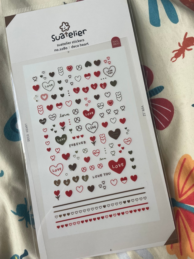 Sheets of Mini Stickers Cute Set Tiny Stickers Nails - Etsy