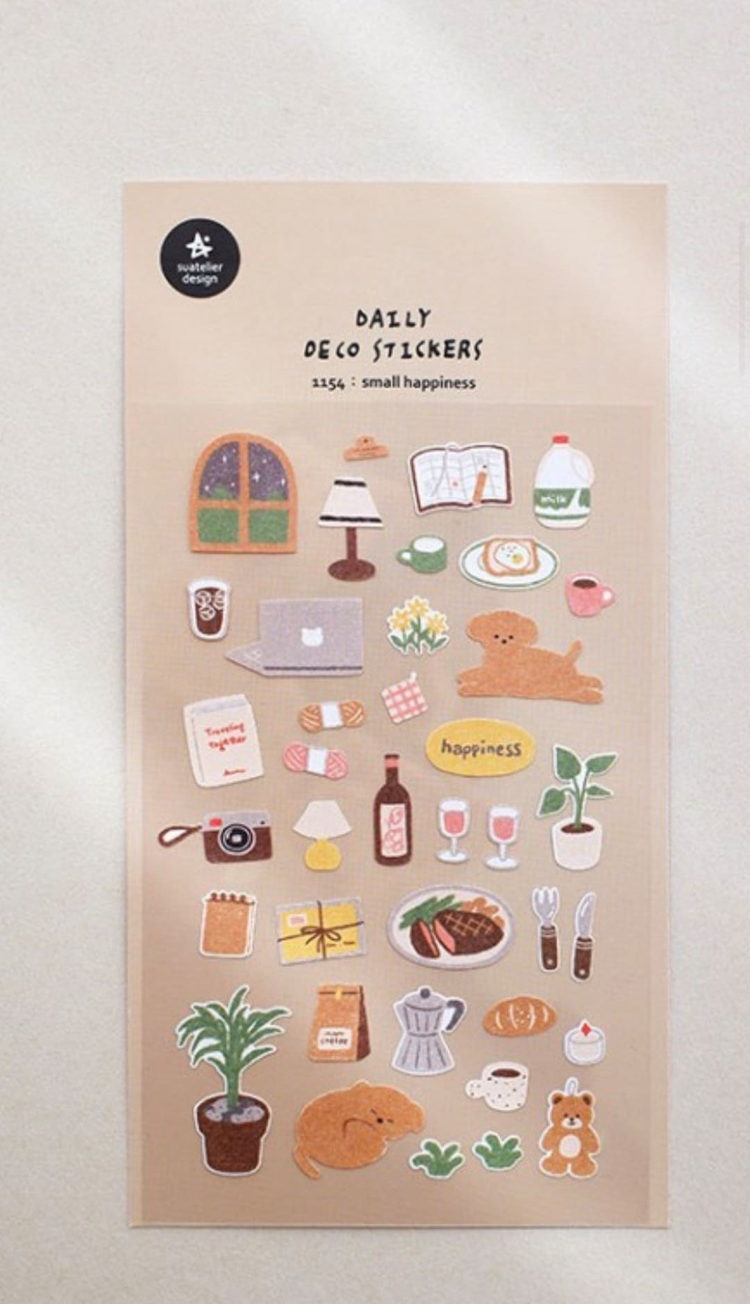 Suatelier “small Happiness” Sticker Sheet / Simple Life / Vlog ...
