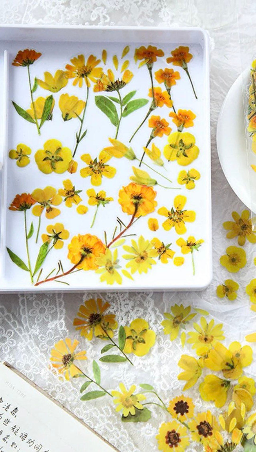 Yellow Flowers Sticker Set, Wild Flower Bouquet Stickers, Wildflowers ...