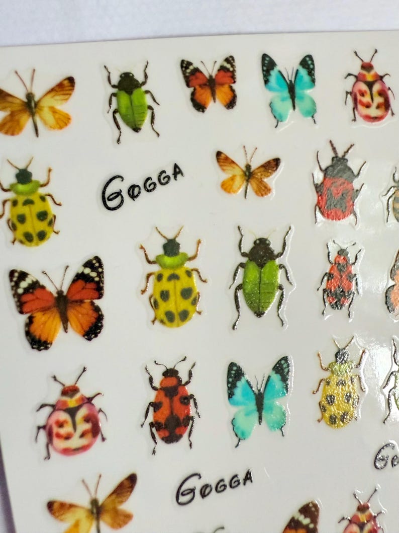 Mini Insect Nail Stickers: Beetle & Spider Decals - Etsy