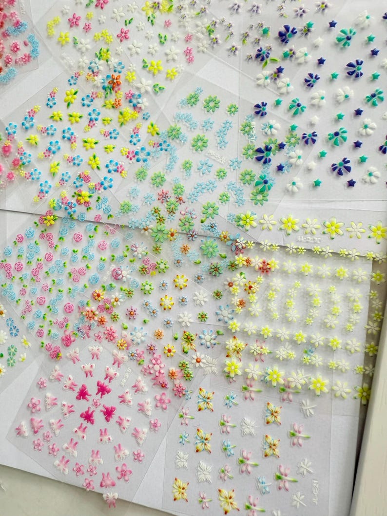 Mini Flower Stickers , Plant Sticker Sheet Suatelier. Tiny Stickers ...